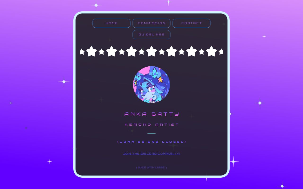 ThaliaMoon's commission card (startastic deals)